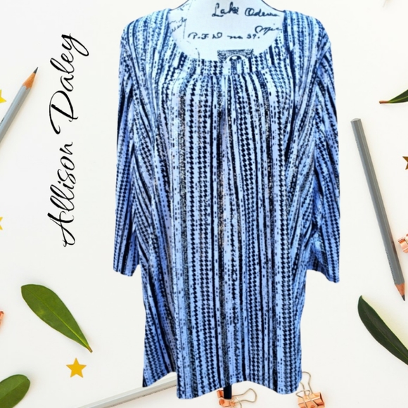 Allison Daley | Tops | Allison Daley Black White Blouse | Poshmark
